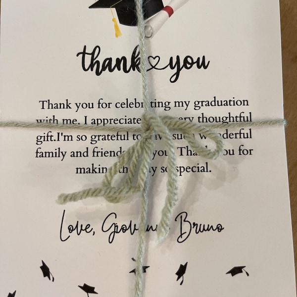 Personalized Custom Graduation Thank You Cards Graduation Party Ideas ...