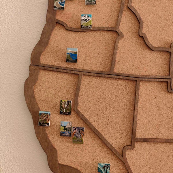 Push Pin United States Map, Travel Map Apartment Decor, USA Map Pin ...