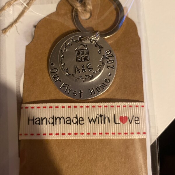 Silver Our First Home Keyring, Moving in Together Keychain ...