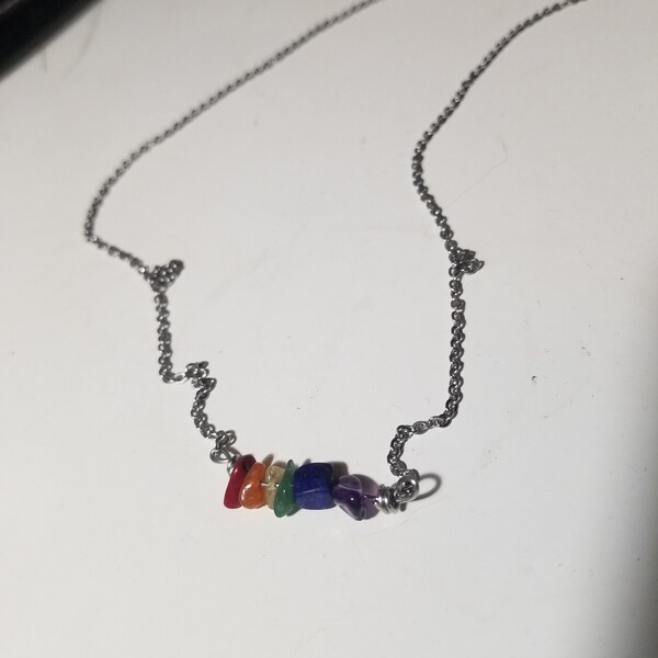 LGBTQ+ Crystal Pride Flag Choker Necklace, Bracelet, Handmade, Quality ...