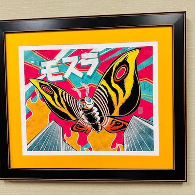 Mothra Vinyl Sticker / Die Cut Matte Matt Illustration Japanese Art ...