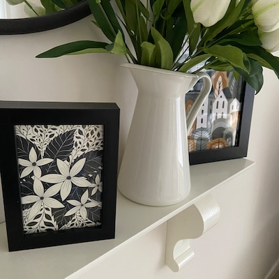 Coastal Shells Art Postcard Seashells and Wildflowers - Etsy