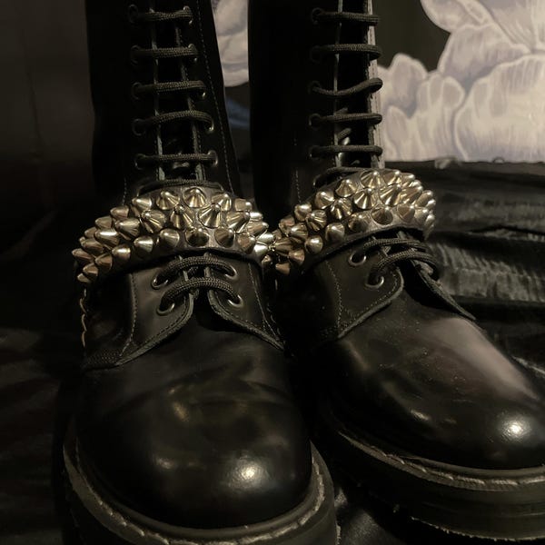 Bootstraps Boot Harness Handmade Genuine Leather Heart Concho Chains ...
