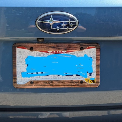 Floral Line Art License Plate Frame Minimalist Floral License Plate ...