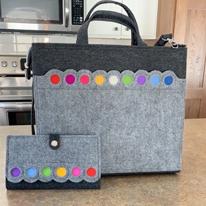 Felt Laptop Bag, Laptop Bag, Laptop Case, Colorful Dots, Extraordinary ...