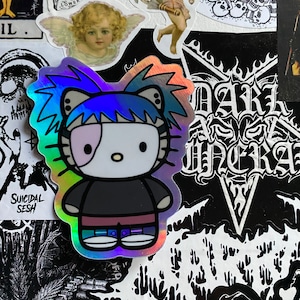 Sally Face Hello Kitty Sticker Hologram - Etsy
