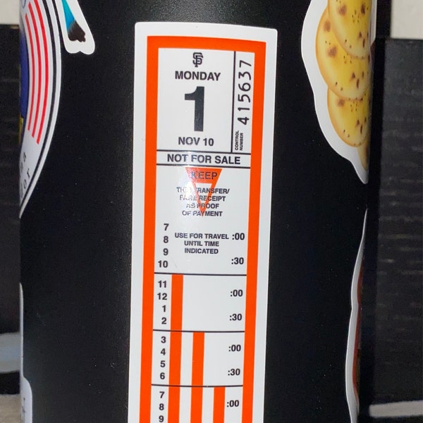 SF MUNI Transfer Die Cut Sticker - POP: Proof of Purchase - Bus ...