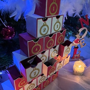 Exploding Box Advent Calendar digital Cutting File for Cricut and ...