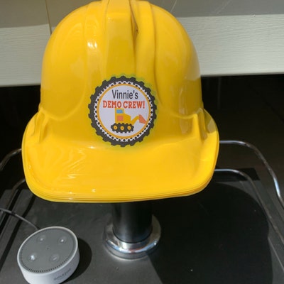 Personalized Plastic Construction Party Hats Construction - Etsy