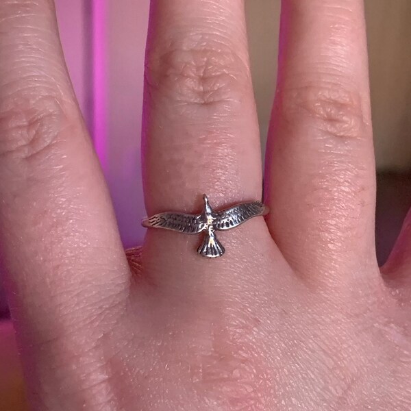 Sterling Silver Thunderbird Ring Hawk Ring Silver Eagle Ring Silver ...
