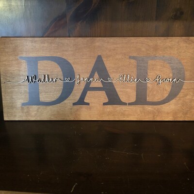 Personalized Fathers Day Gift / Father's Day Gift / Dad Sign / Gift for ...