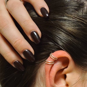 Double Helix Hoop Sterling Silver Helix Piercing Conch Hoop | Etsy