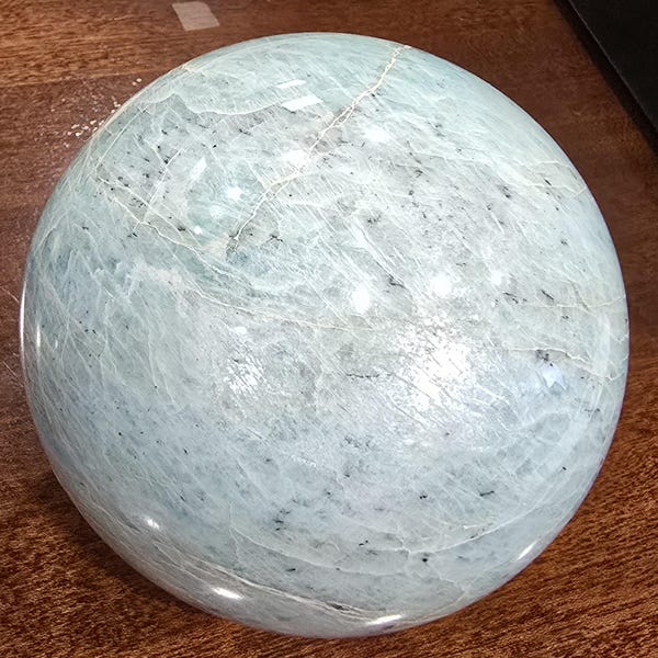 Optical Honey Calcite Sphere W/ Stand for Cleansing & Amplifying Energy ...