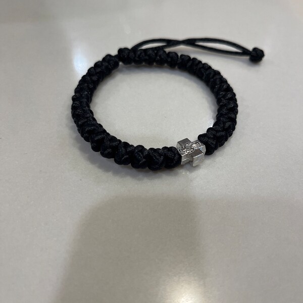 Orthodox Prayer Rope Bracelet 33 Knots Brojanica Komboskini Black ...