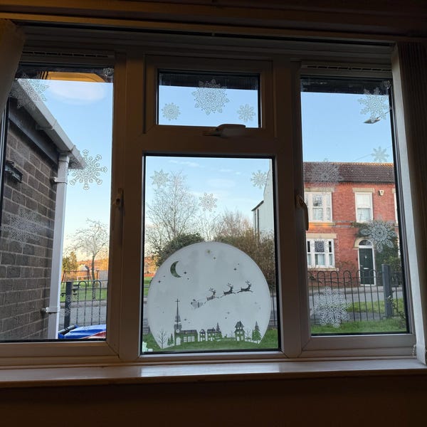 Watercolour Nativity Scene Window Decal Set Christmas Story Window ...