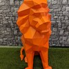 Lion Paper Craft, Digital Template, Origami, PDF Download DIY, Low Poly ...