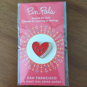 Happy Heart Pin Gold Heart Enamel Pin Gold Heart Lapel Pin Gift for ...