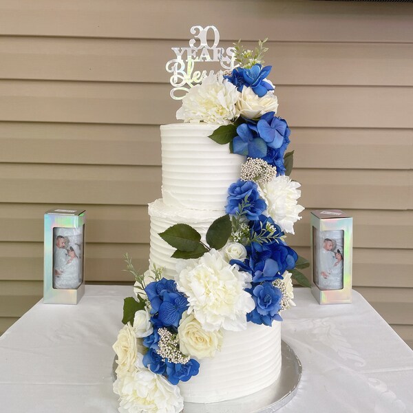 Anniversary Cake Topper | Birthday Cake Topper| Layered Cake Topper ...