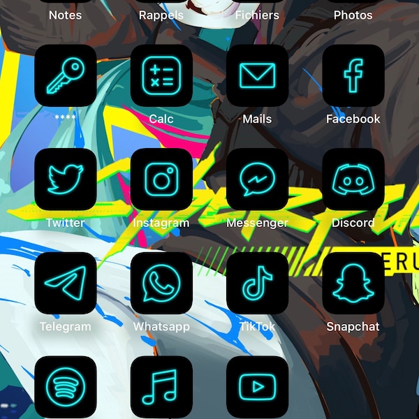Cyberpunk 2077 Theme, Ios 14 Icons, iPhone and iPad Ios Icon ...