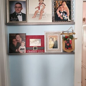 Ultra Narrow Unfinished 28, 30, 32 or 34 Inch Floating Ledge Shelf ...