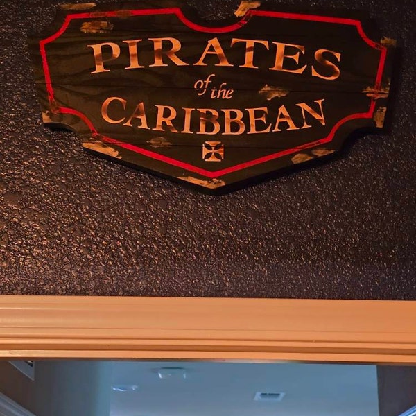 DISTRESSED Pirates of the Caribbean Classic Disneyland Ride Sign - Etsy