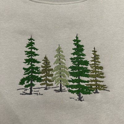 Forest Pine and Fir Trees Embroidery Design. Machine Embroidery Pattern ...