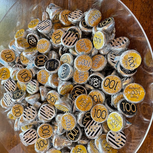 100th Birthday Decorations - Black and Gold 100 Years Old Birthday ...