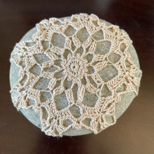 Crochet Pattern, Crochet Lace Stone Cover Pattern, Rock Cozy Pattern ...