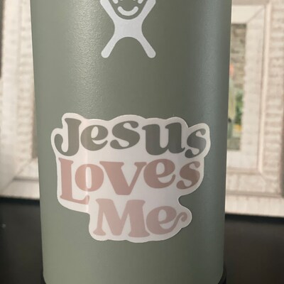 Iced Coffee and Jesus Sticker, Trendy Christian Stickers, Coffee and ...