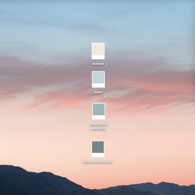 Blue Wall Collage Kit, Soft Blue Wall Collage Kit, Blue and Peach Wall ...