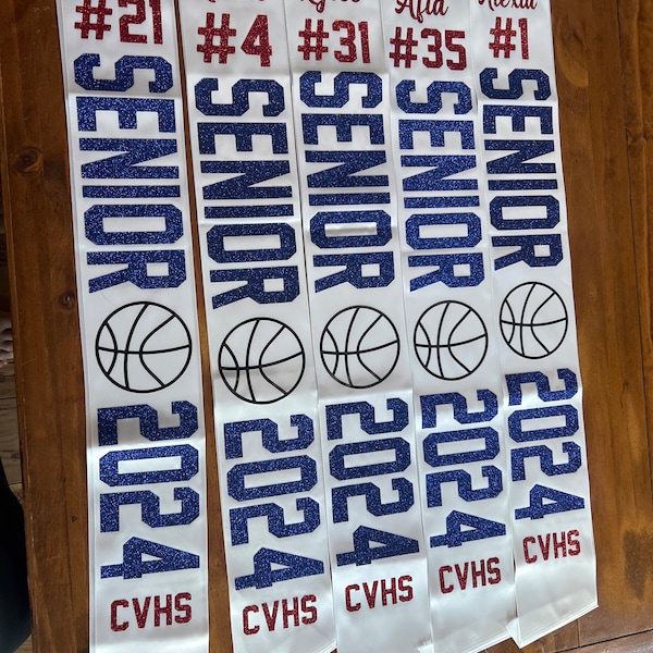 Senior Night 2025 Sashes / Graduation / Sports / Custom / High School ...