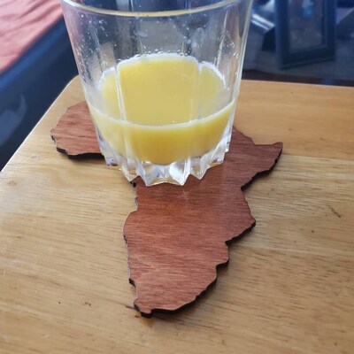 Africa Coasters Set of 4 Natural Wood African Home Decor - Etsy