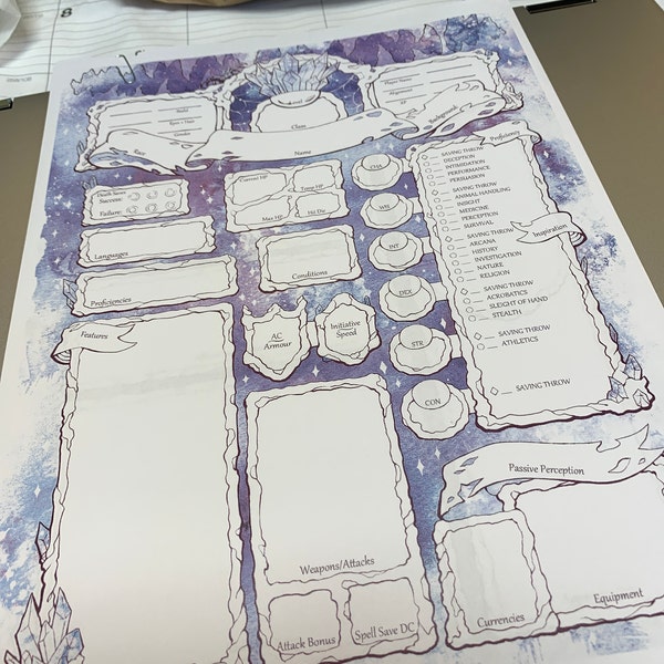 Underdark Character Sheets - D&D 5e - Etsy