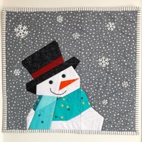 Smiling Snowman Quilt Block Paper Pieced Pattern - Etsy Canada