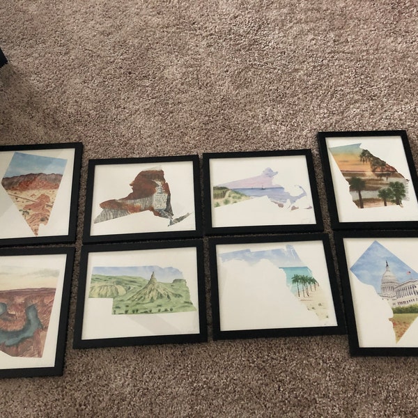 Watercolor State Bundle Packs, US State Paintings, State Collection ...