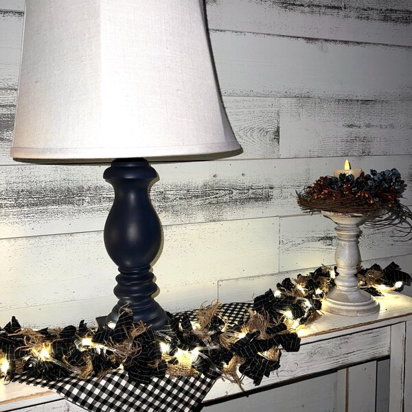 Buffalo Check and Burlap Accents Candle Ring - Etsy