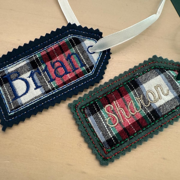 ITH Felt Tag, Gift Tag Embroidery Design - Etsy