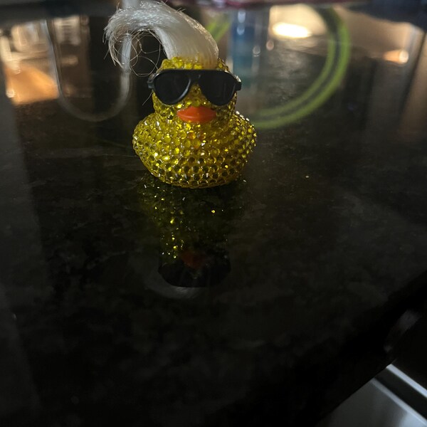 Mini Bling Duck| Rhinestone Rubber Duck| Cheer Gift| Car Gift| Unique ...