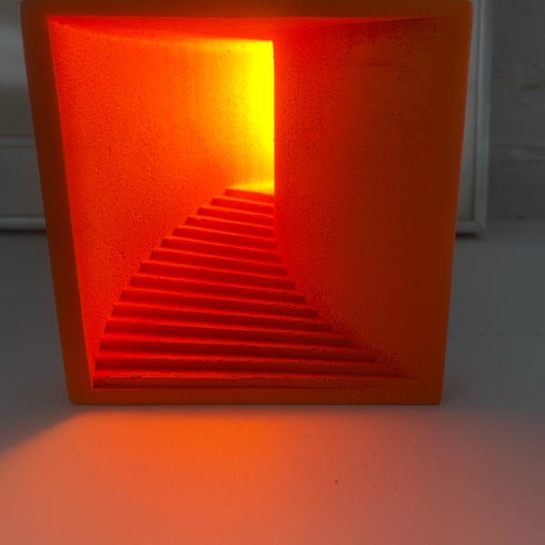 Architectural Staircase Style Red Night Light, Unique Design Indoor ...