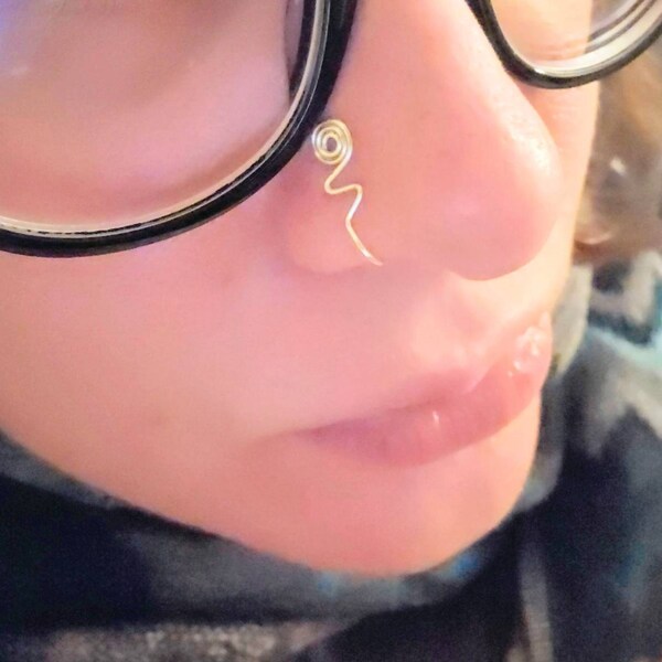 Wire Nose Cuff / Faux Nose Ring - Gift for Her - Nose Cuff - - Etsy