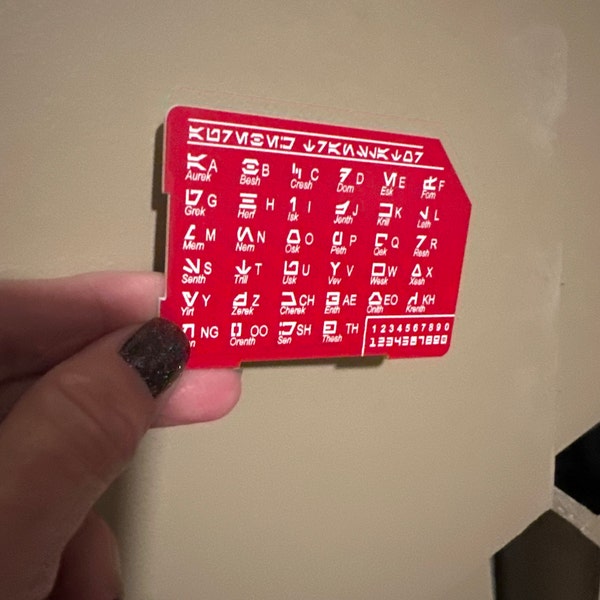 Aurebesh (star Wars Language) Decoder/translator Card - Etsy