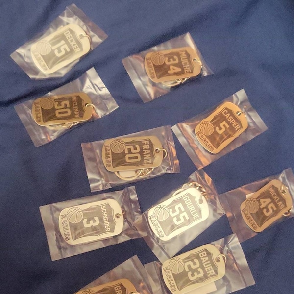 BASKETBALL Player Graduation Keychain or Bag Tag, Personalized FREE ...