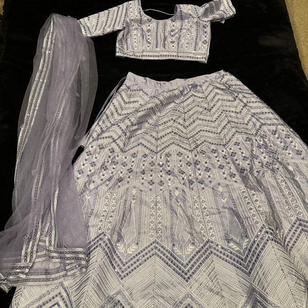 Infuse Your Wardrobe With Grace of Chinon Jacket Lehenga Choli Ready to ...