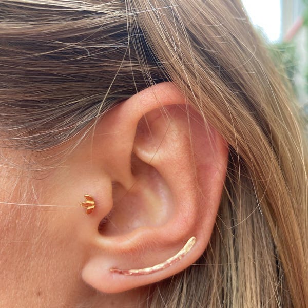 Set of 3 Ear Climber, Ear Cuff, Double Ear Cuff, Earring Climbers 30mm ...