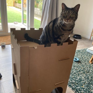 The Castle Corrugated Cardboard Castle for Cats - Etsy UK