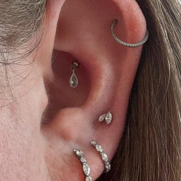 Dainty Wish Upon a Star Rook 6mm 8mm 16g 18g 20g 316L Surgical Steel ...