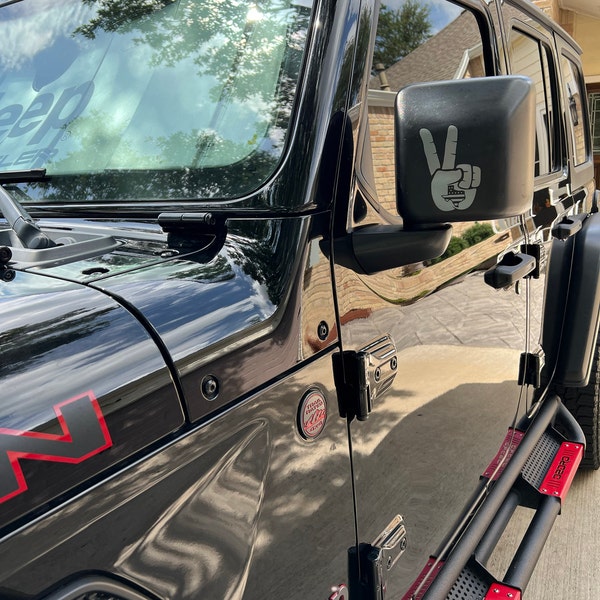 Right Hand Wave Mirror Decal: off Road Peace Sticker - Etsy