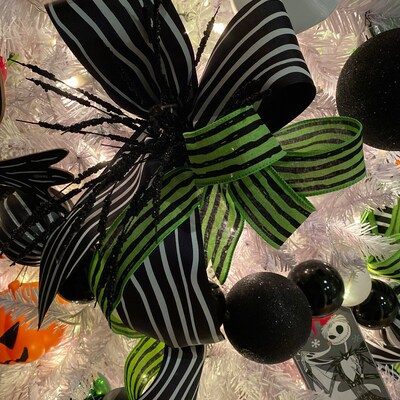 Haunted Mansion Holiday Squiggly Stripe Ribbon - Etsy