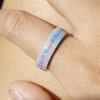 Unicorn Poop Ring With Opal Inlay - 6mm Width - Diamond Dust Ring ...