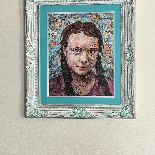 Greta Thunberg Fine Art Collage Print - Etsy